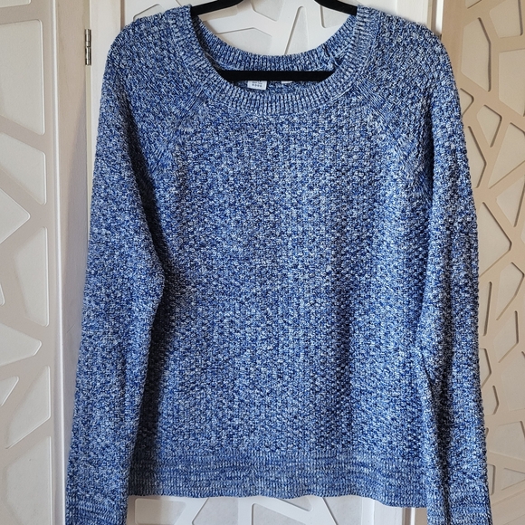 GAP | Sweaters | Gap Womens Heathered Blue Crew Neck Sweater | Poshmark